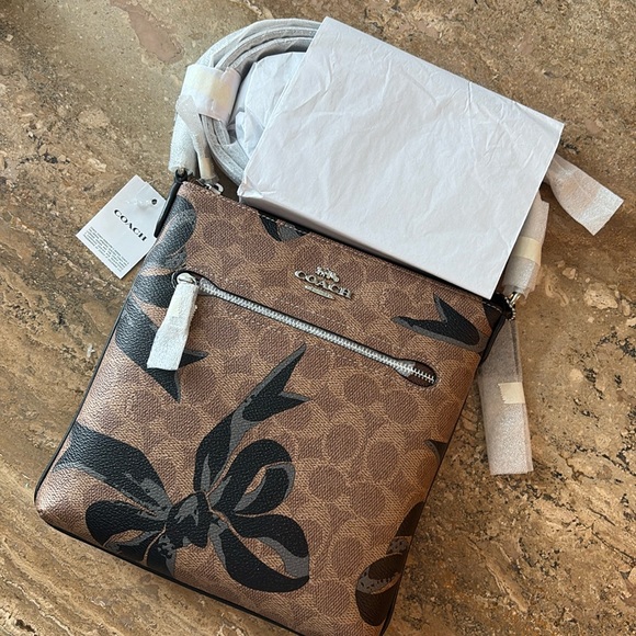 Coach | Bags | Coach Mini Rowan File Bag In Signature Canvas With Bows ...